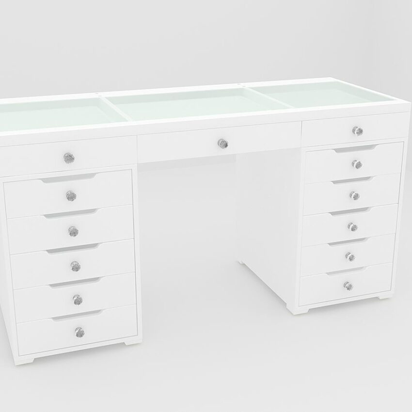 Hollywood Vanity Set - Elegant Dressing Tables Without Mirrors