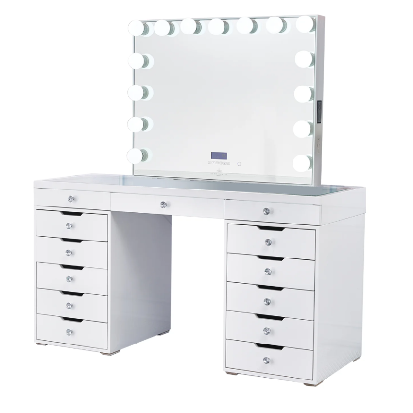 Hollywood Vanity Set - Elegant Dressing Tables Without Mirrors