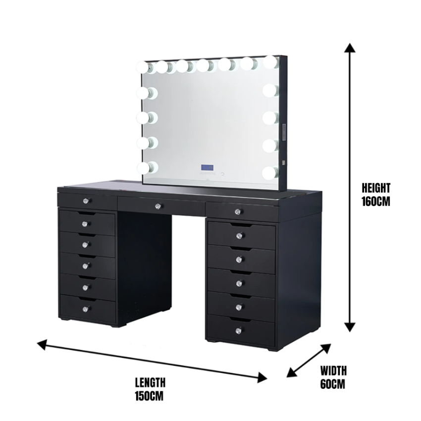 Hollywood Vanity Set - Elegant Dressing Tables Without Mirrors