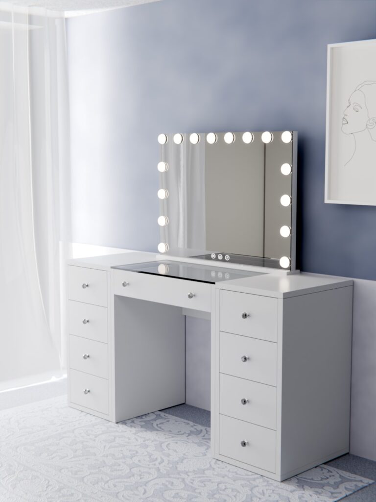 Angelina Luxe Hollywood Vanity Table & Dressing Table