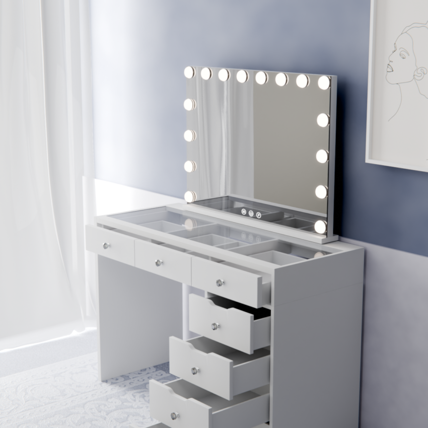 Olivia Hollywood Vanity Station | Makeup Vanity with Lights NZ